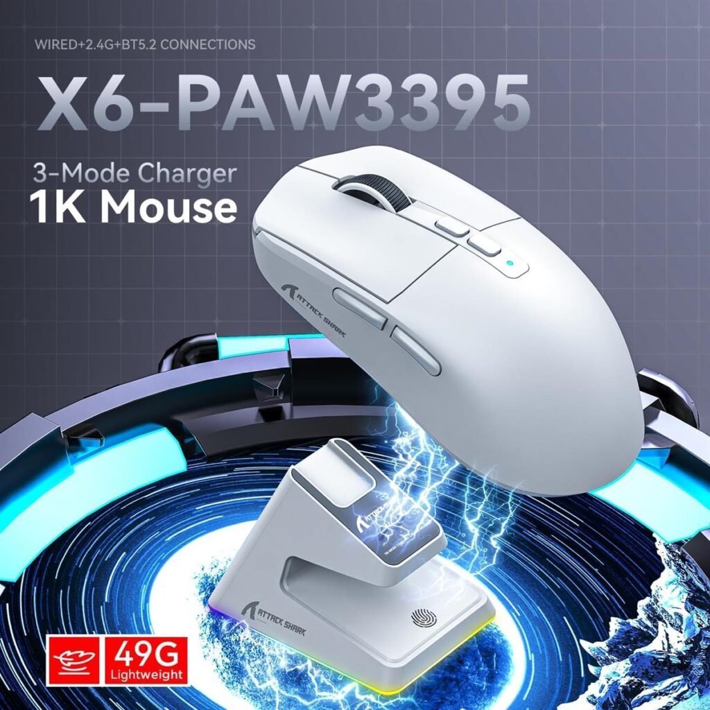 Attack Shark X6 Wireless Gaming Mouse - White - Infinity Store Pakistan