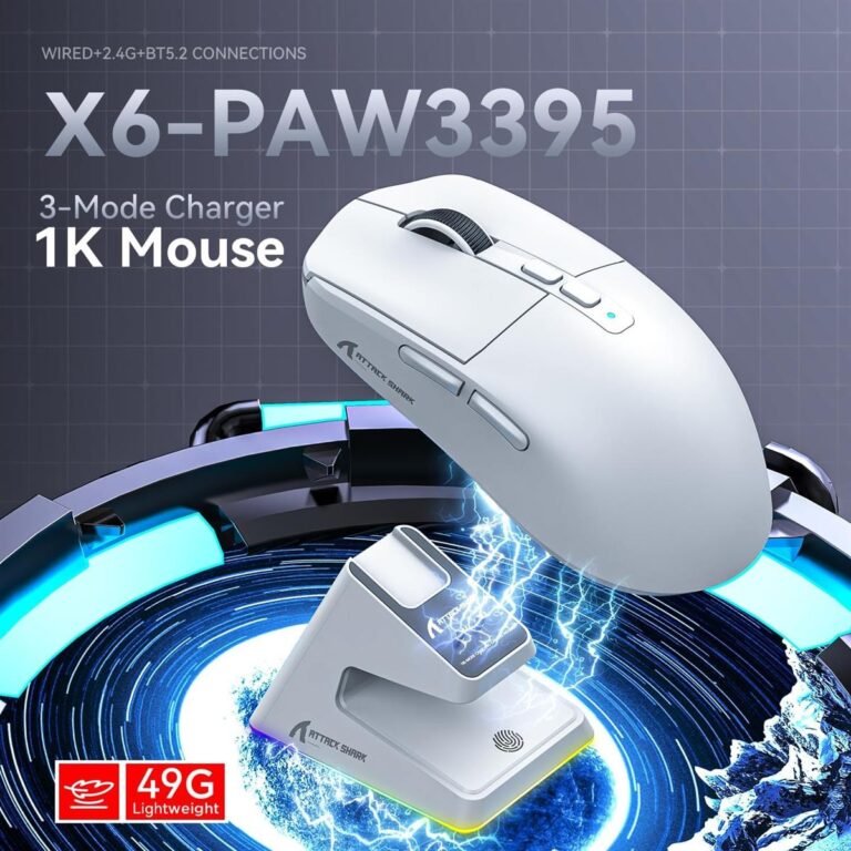Attack Shark X6 Wireless Gaming Mouse - White - Infinity Store Pakistan